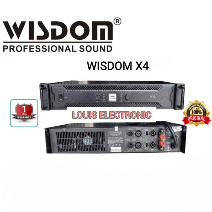 Jual Power Amplifier WISDOM X4 X-4 X 4 2 Channel ORIGINAL - Kota Medan ...