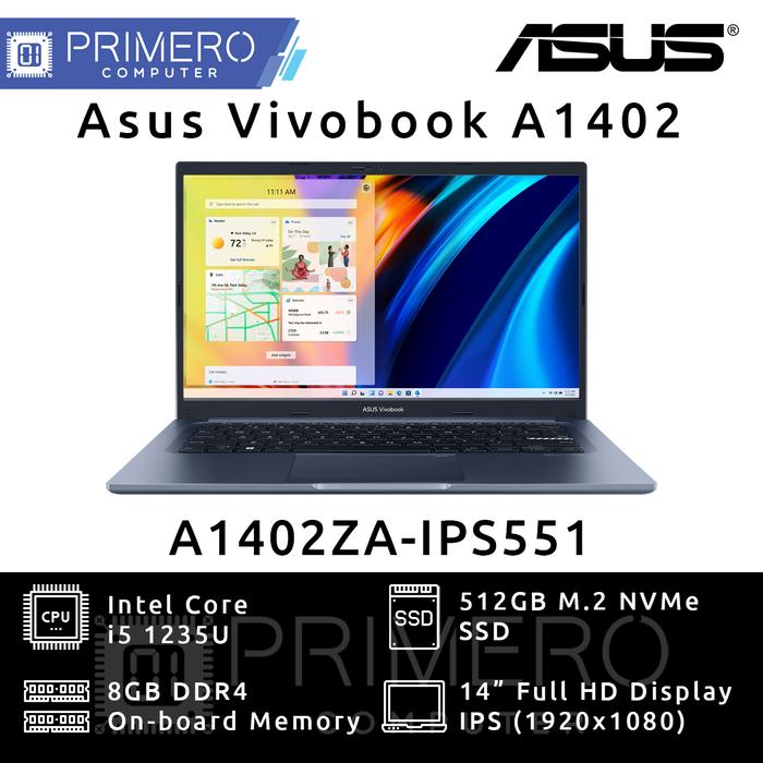 Jual Asus Vivobook A1402 A1402ZA IPS551 Quiet Blue i5 1235U 8GB SSD ...