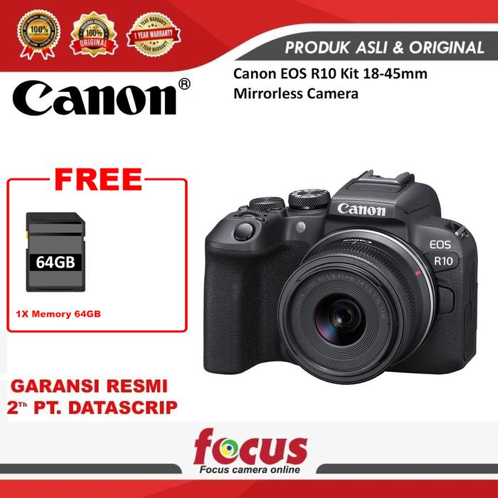 Jual Canon EOS R10 Kit RF-S 18-45mm STM EOS R 10 Kit 18-45 GARANSI ...