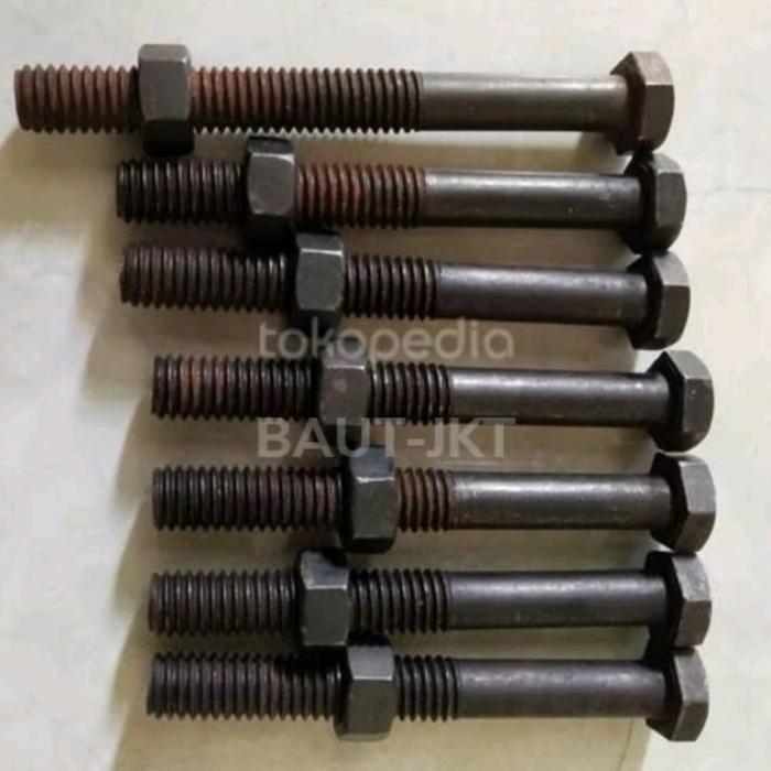 Jual Baut mur besi hitam/ bmnc 1/2 x 2 1/2 inchi - Jakarta Barat - BAUT ...