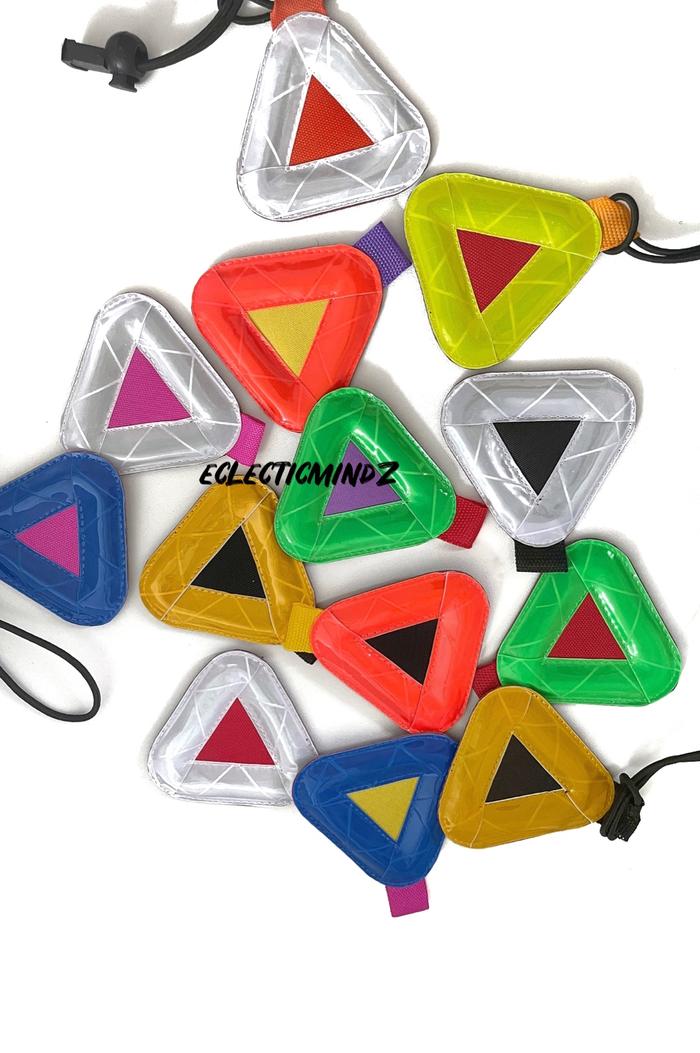 Jual triangle reflective warning lampu reflektor sepeda reflector ...