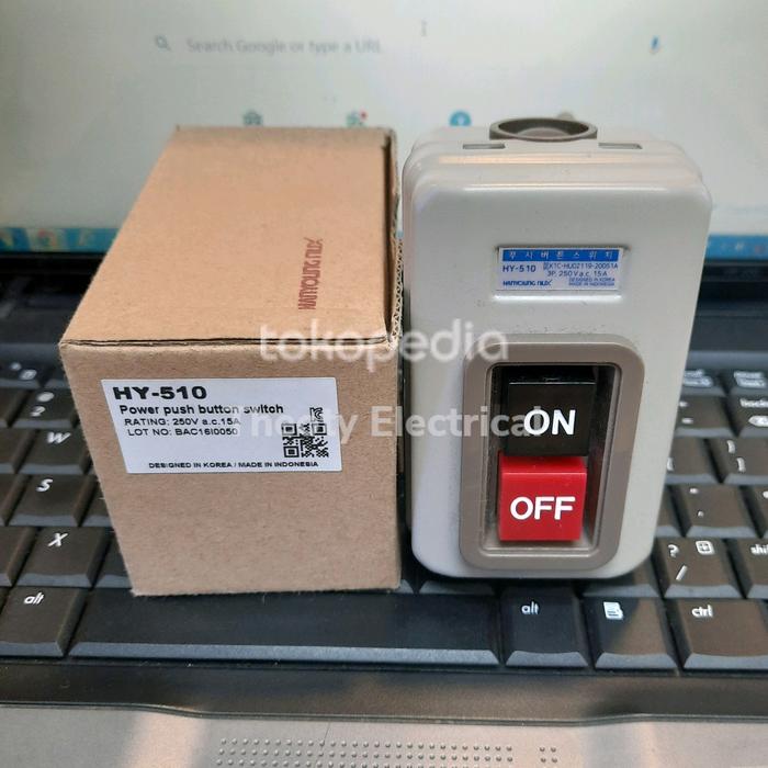 Jual POWER PUSH BUTTON SWITCH HY-510 15A 250VAC 3P HANYOUNG - Jakarta ...