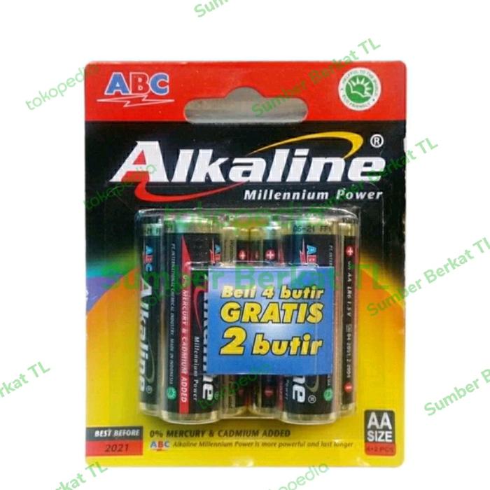 Jual Baterai ABC Alkaline AA 6 Pcs Batterai Battery batrey A2 Alkaline 4+2 - Jakarta Selatan ...