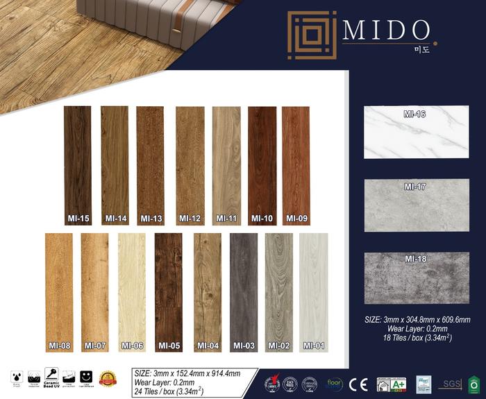 Jual Karpet Vinyl Tile Mido Tebal 3mm / Vinyl Lantai Lembaran Motif ...