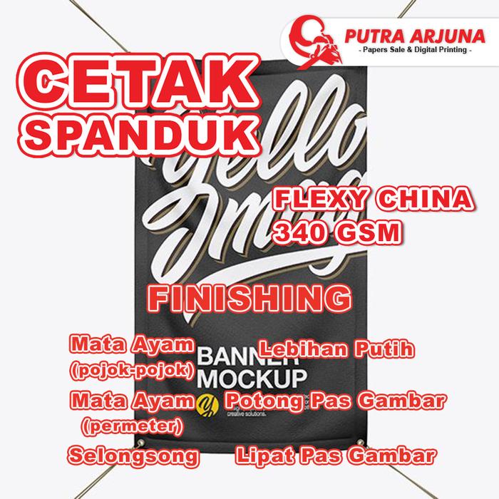 Jual CETAK SPANDUK / BANNER MURAH - FLEXY CHINA 340 GSM - MataAyamPojok - Jakarta Pusat - PUTRA ...