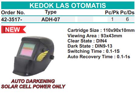 Jual Helm KEDOK LAS OTOMATIS Welding Helmet ADH-07 Wipro - Kota ...