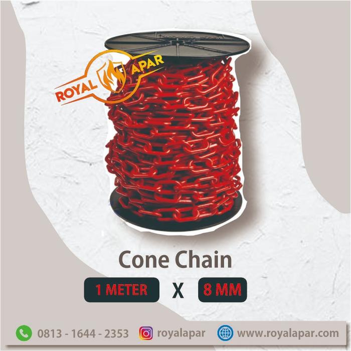 Jual Rantai Plastik / Cone Chain 8mm PER METER / RED - Kab. Tangerang ...