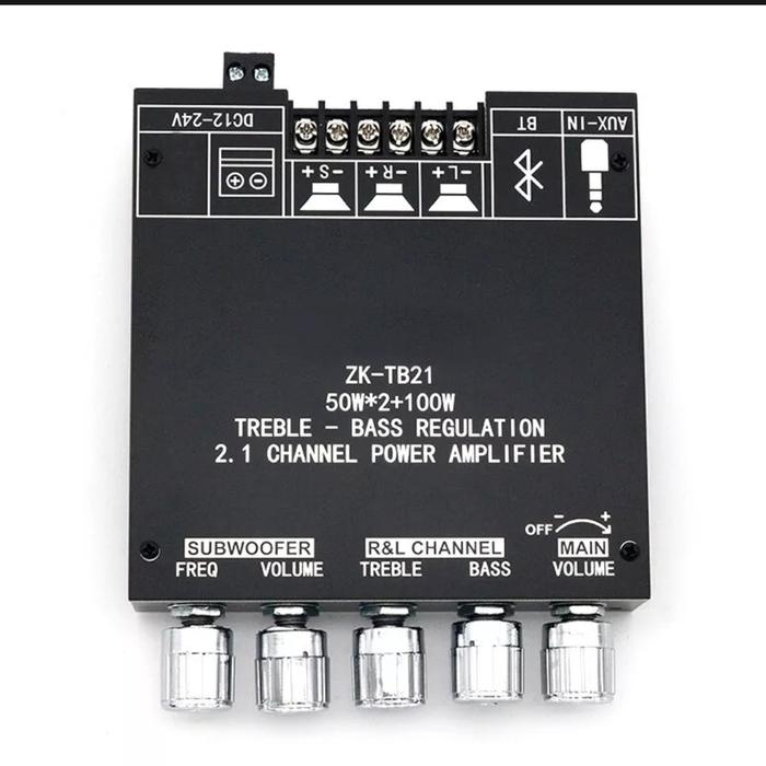 Jual TPA3116 Bluetooth Amplifier Class D 2.1CH 2x50W+100W ZK-TB21 ...