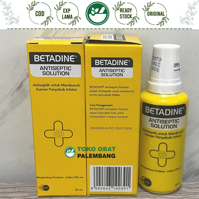 Jual BETADINE ANTISEPTIC SOLUTION 30ML OBAT LUKA OBAT MERAH LUKA ...