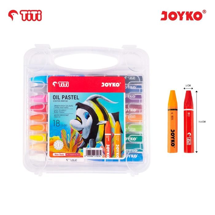 Jual Titi Crayon Oil Pastel 18 Colours Krayon Minyak Warna TI-P-18S ...