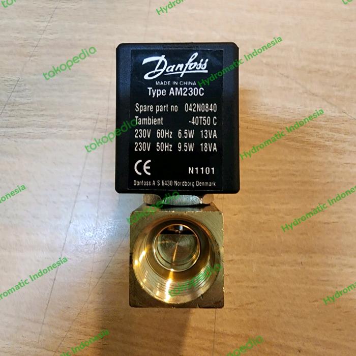 Jual SOLENOID VALVE 2 WAY DANFOSS KUNINGAN 1/2" INCH AC220V (NC) - Jakarta Barat - Hydromatic ...