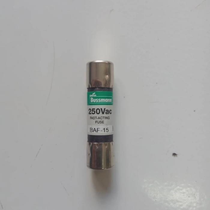 Jual FUSE BAF 15A 250V FAST ACTING ORIGINAL EATON BUSSMANN BAF-15 15A ...
