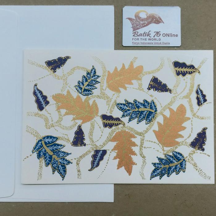 Jual Kartu Ucapan Ukuran Besar L Greeting Cards Batik Motif Alur Krem ...