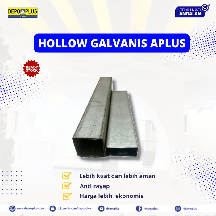 Jual HOLLO /HOLLOW GALVANIS 2X4 0,25 putih rangka plafon gypsum gipsum ...