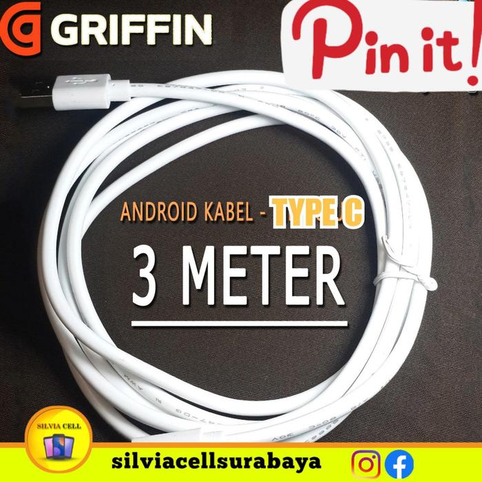 Jual Griffin Kabel Data Universal 3 Meter Cable Usb Charger Hp tipe ...