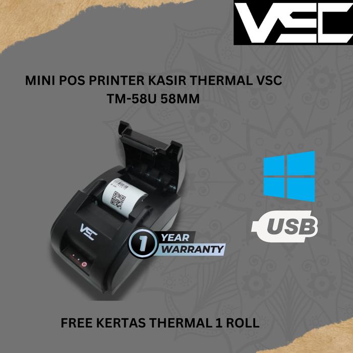 Promo MINI POS PRINTER KASIR THERMAL VSC TM-58U 58MM (TANPA BLUETOOTH) - Jakarta Barat - VSC ...