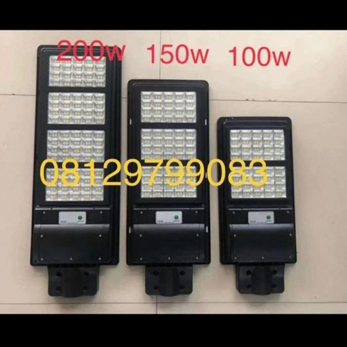 Jual lampu jalan solar sel 200w lampu pju panel surya 200 watt outdoor ...