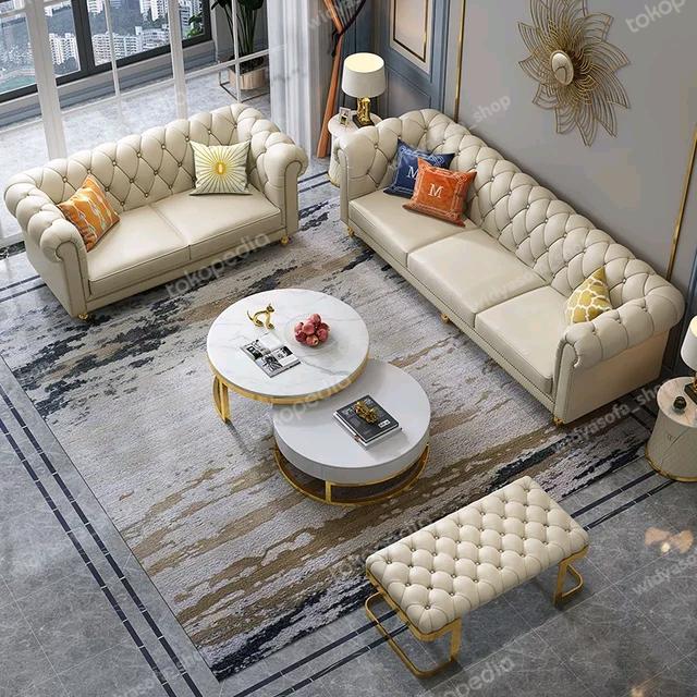 Jual SOFA CHESTERFIELD MODEL TERBARU SOFA RUANG TAMU MINIMALIS ELEGAN ...