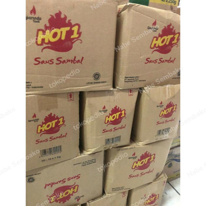 Jual saos sambal hot1 / hot 1 / hot One 1 kg per dus isi 10 bungkus ...