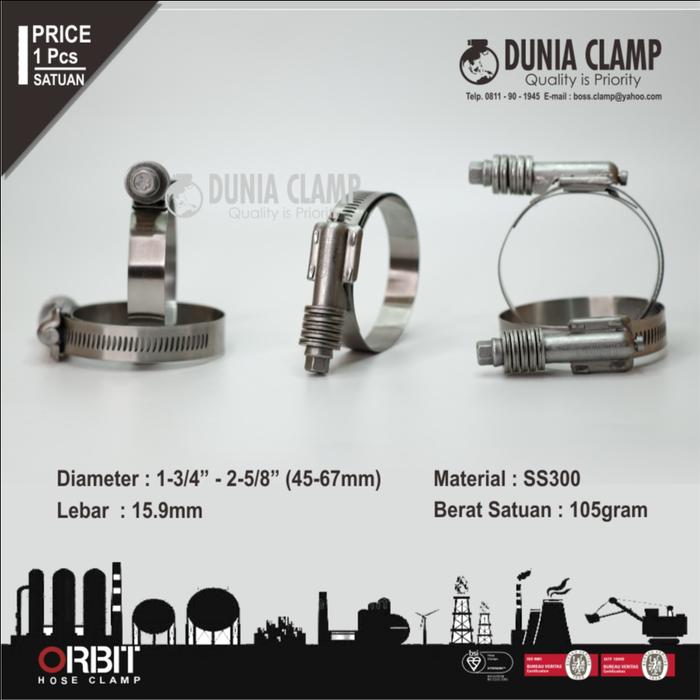 Jual Clamp ORBIT Constant Tension/Clamp NORMA BREEZE Constant Torque CT ...