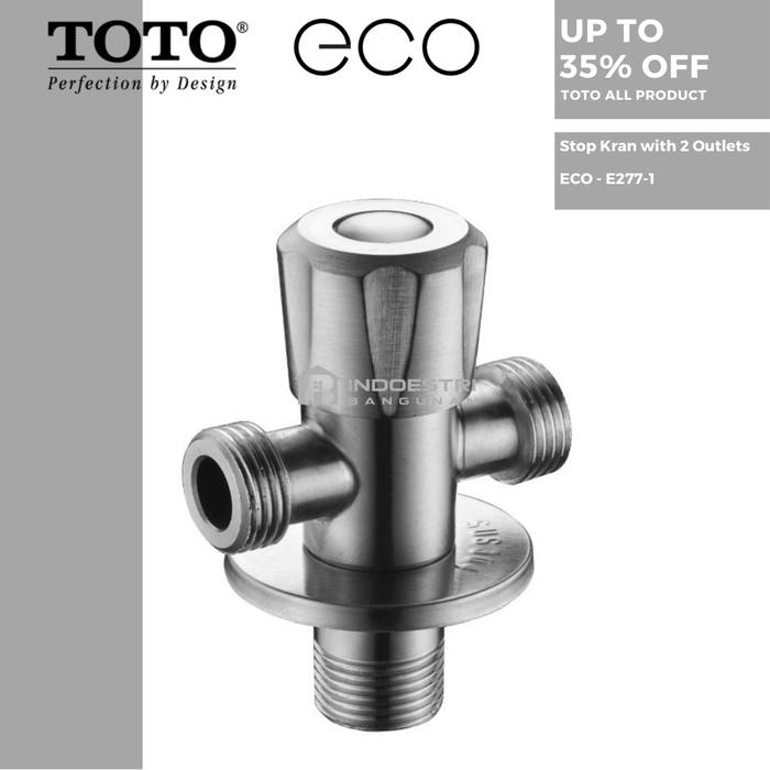 Jual Stop Kran Double TOTO ECO E277-1 / Stop Kran Cabang ECO E277-1 ...