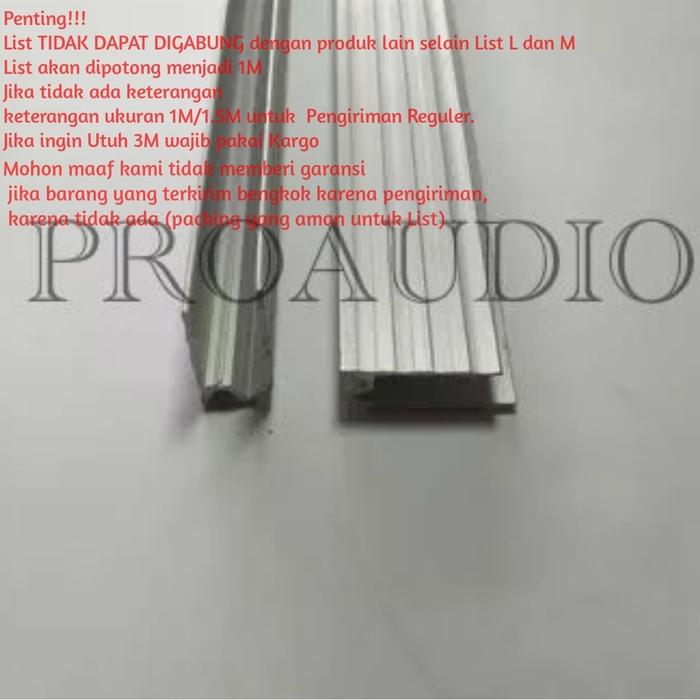 Jual Lis U Aluminium Hardcase List Siku U Aluminium Flightcase Panjang ...