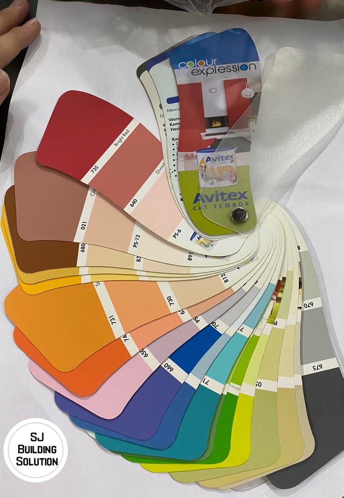 Jual Kartu Warna / Color Card / Fandeck Avitex Avian Katalog Cat ...