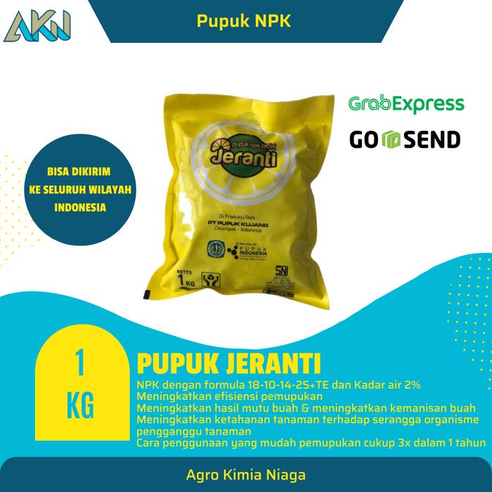 Jual Pupuk NPK Merk Jeranti 1 KG |NPK Tablet | Untuk Bunga Sayur dan ...