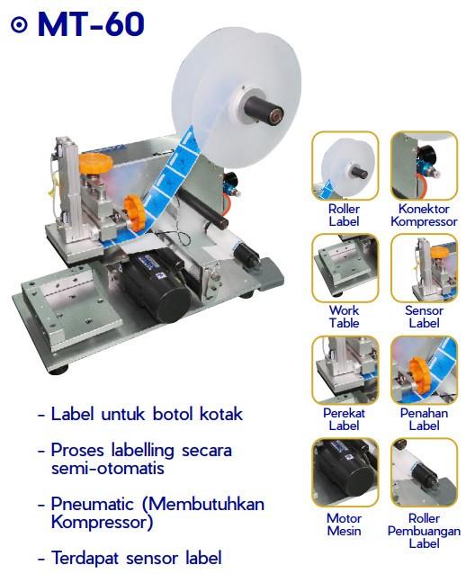 Jual MESIN LABEL BOTOL LABELLING BOTOL MACHINE MT-60 POWERPACK - Kota ...