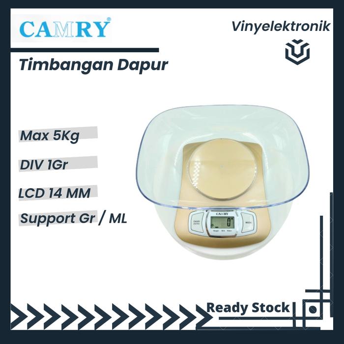 Jual Camry Timbangan digital dapur 5 KG kue kitchen scale 5kg EK3650 ...
