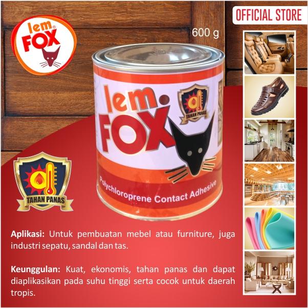 Promo Lem Fox Lem Kuning Serbaguna Lem HPL Vinyl Kaleng Merah 600 gram ...