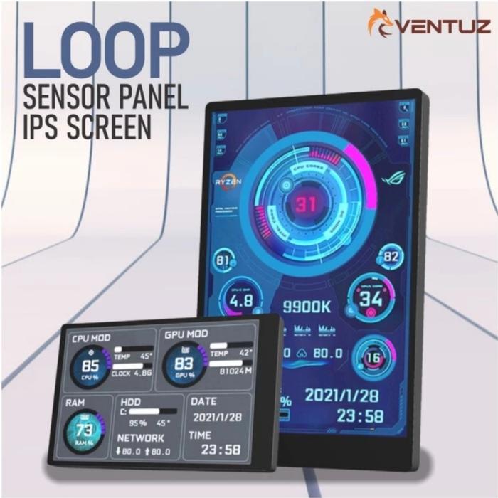 Jual Monitoring Loop Turing Smart Screen 3.5 External Display Aida 64 ...