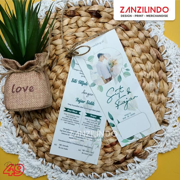 Jual Undangan Pernikahan Tali Hangtag Aesthetic Murah Elegan 21 - Kab ...