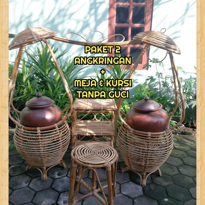 Jual Pikulan dawet angkringan rombong dawet rotan - set Meja&kursi ...