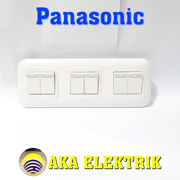 Jual Saklar Panasonic Triple Seri Kecil (6 Saklar Kecil) Wd Putih ...