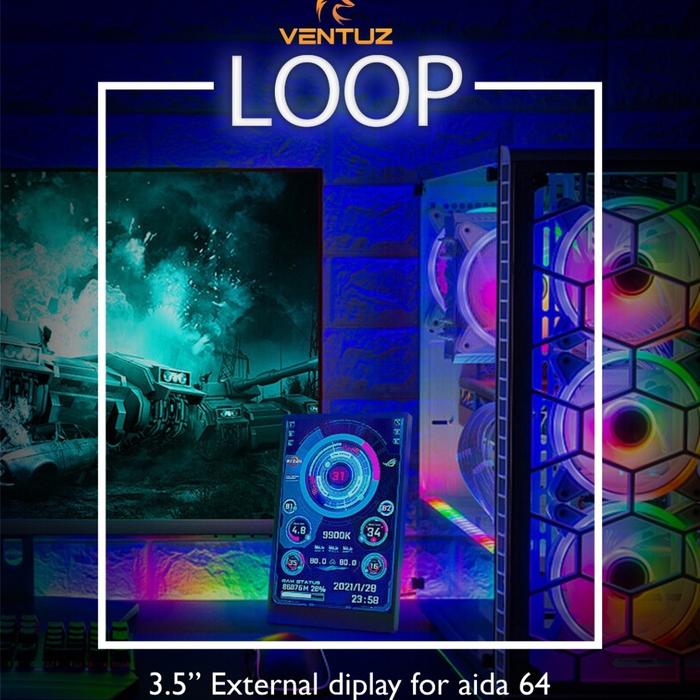 Jual Monitoring Loop Turing Smart Screen 3.5 External Display Aida 64 Di Seller Kingyo ...