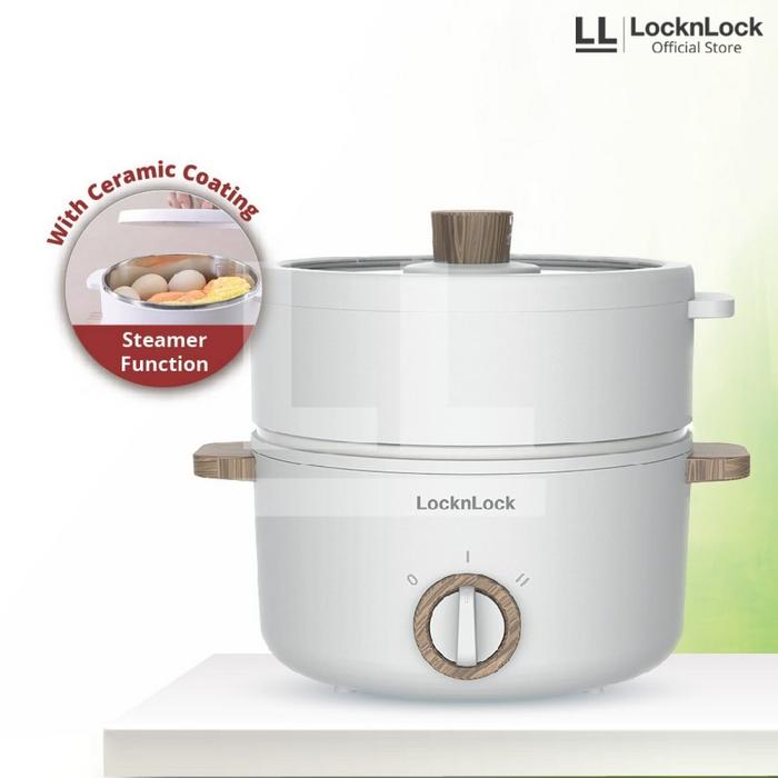 Jual LocknLock Ceramic Multi Cooker 1.5L - EJP129WHT (steam n cook ...