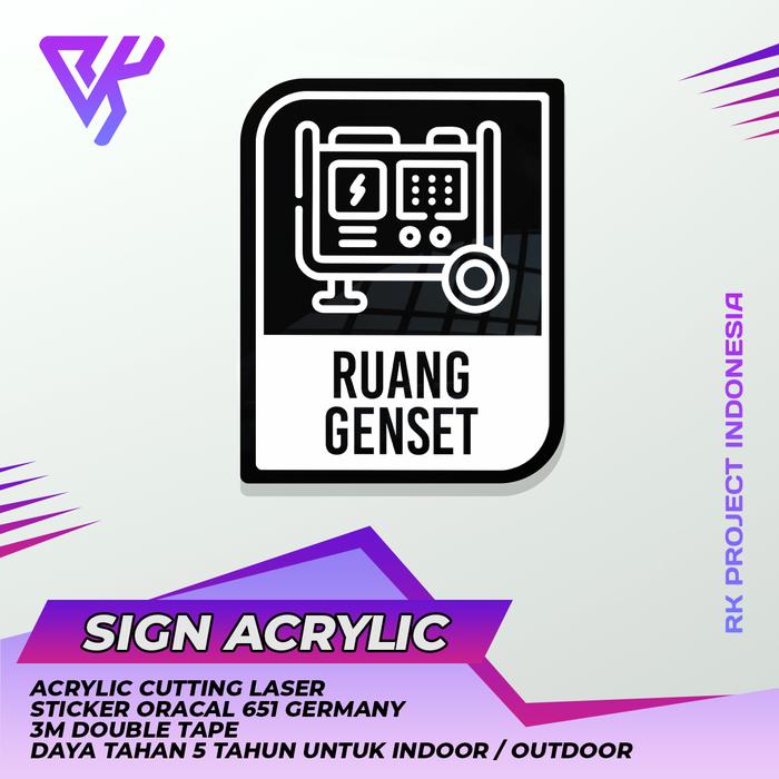 Jual RUANG GENSET PAPAN INFORMASI SIGN BOARD AKRILIK - Kab. Bandung ...