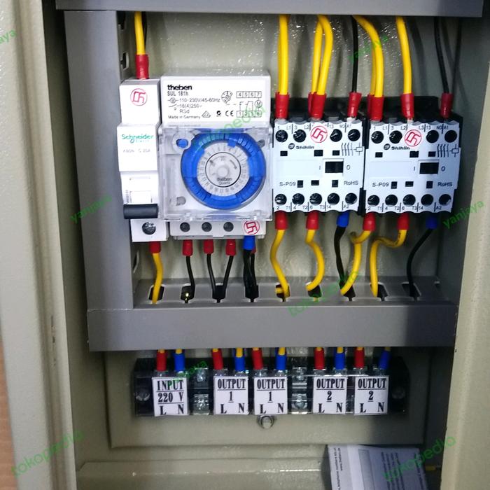 Jual Panel Otomatis Timer Double Kontaktor 20a/panel Timer Theben Di ...