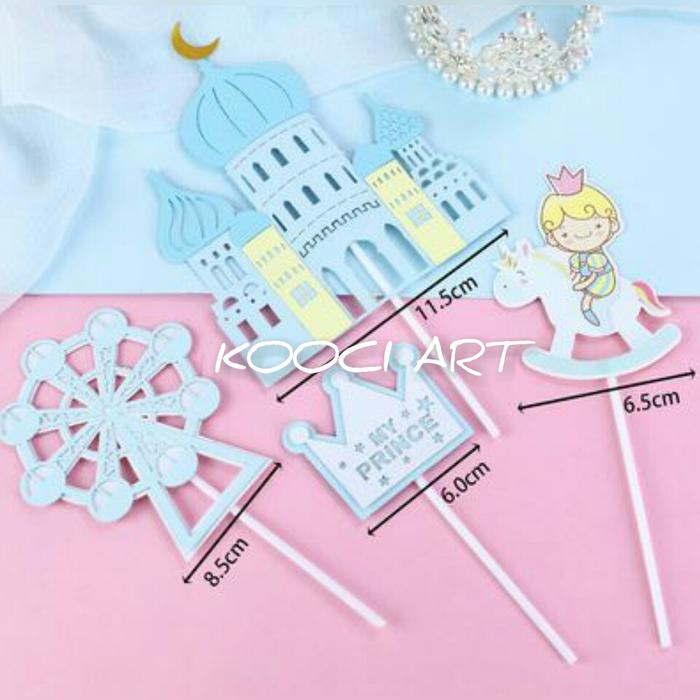 Jual Cake topper tusukan castle istana masjid taj mahal kincir ria ...