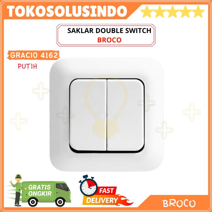 Jual Saklar Engsel Broco Double Switch Inbow IB GRACIO (4162) Tanam ...