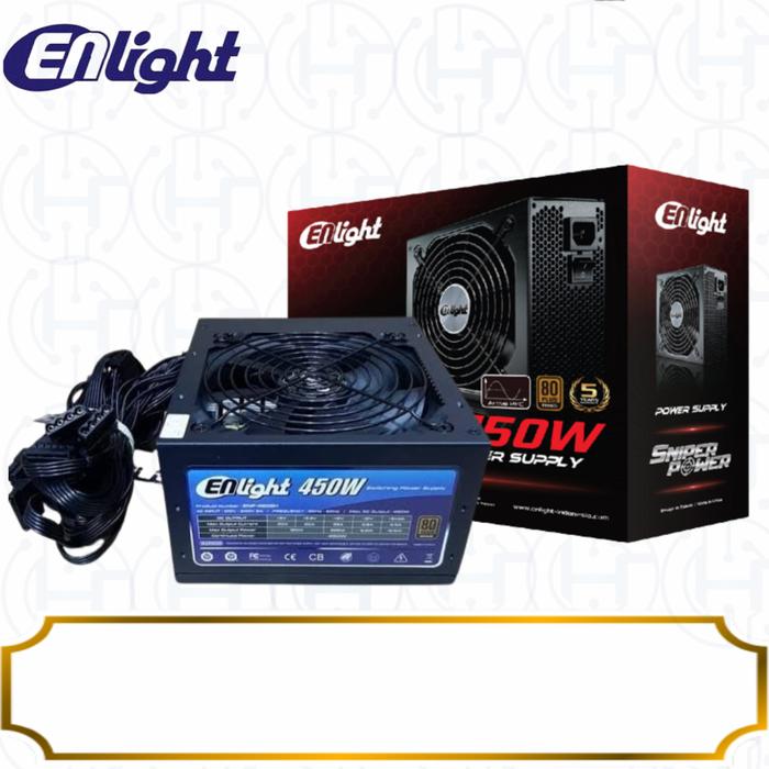 Jual PSU Enlight 450W ENP-450SH Black Silver 80 Plus Bronze Aktive PFC ...