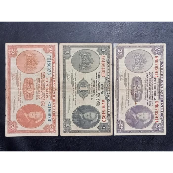 Jual Uang Nica 50 Sen, Rp 1 & 2 ½ Indonesia Era Jajahan Belanda Tahun ...