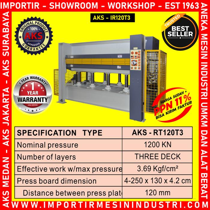 Jual Mesin Press Kayu 120 Ton 3 Layers Wood Log Hot Press AKS - IR120T3 ...
