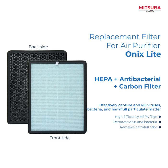 Jual Onix Lite Air Purifier Filter - HEPA + Carbon Filter Replacement ...