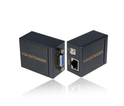 Jual Vga extender NB 60m lan cat 5e 6 6e - d-sub f to rj45 female 60 ...