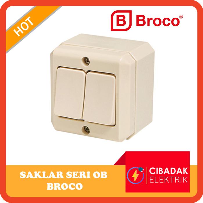 Jual SAKLAR SERI OB BROCO / SAKLAR DOUBLE BROCO CREAM 16220 / NEW GEE ...