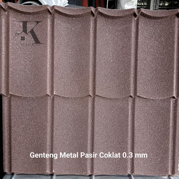 Jual Genteng Metal Pasir Coklat / Atap Genteng Pasir / Genteng 8 Daun ...