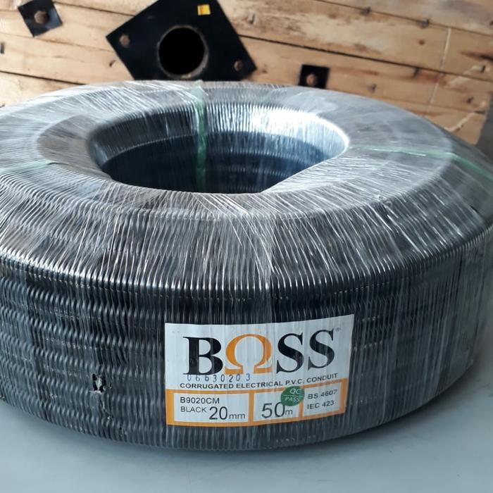 Jual Selang Flexibel BOSS 20 mm / Flexibel Conduit 20 mm Boss Hitam ...