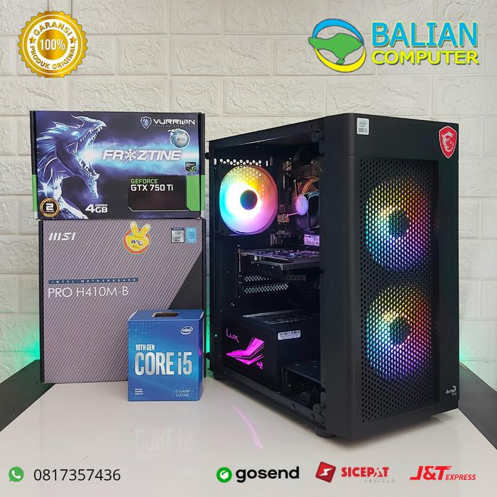 Jual Komputer / CPU Rakitan Gaming i5 10400f 8Gb 256GB GTX750ti 4GB DDR5 - Kota Denpasar ...